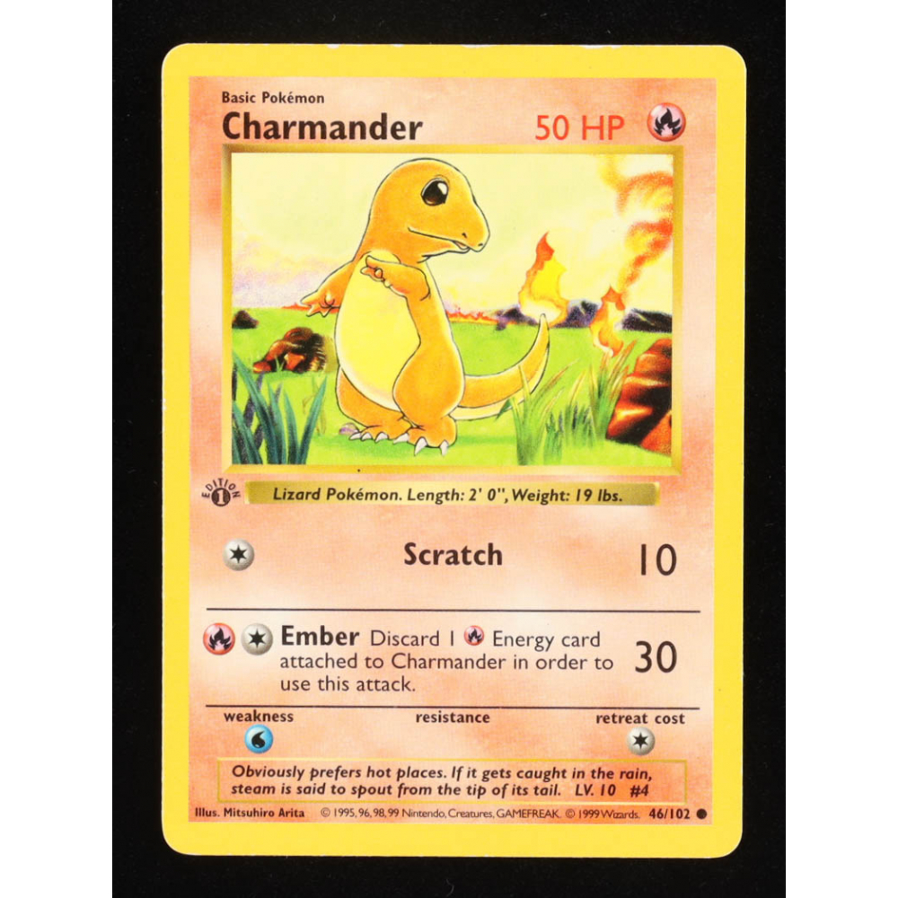 Charmander 1999 Pokemon Base Shadowless 1st Edition #46 | Pristine Auction