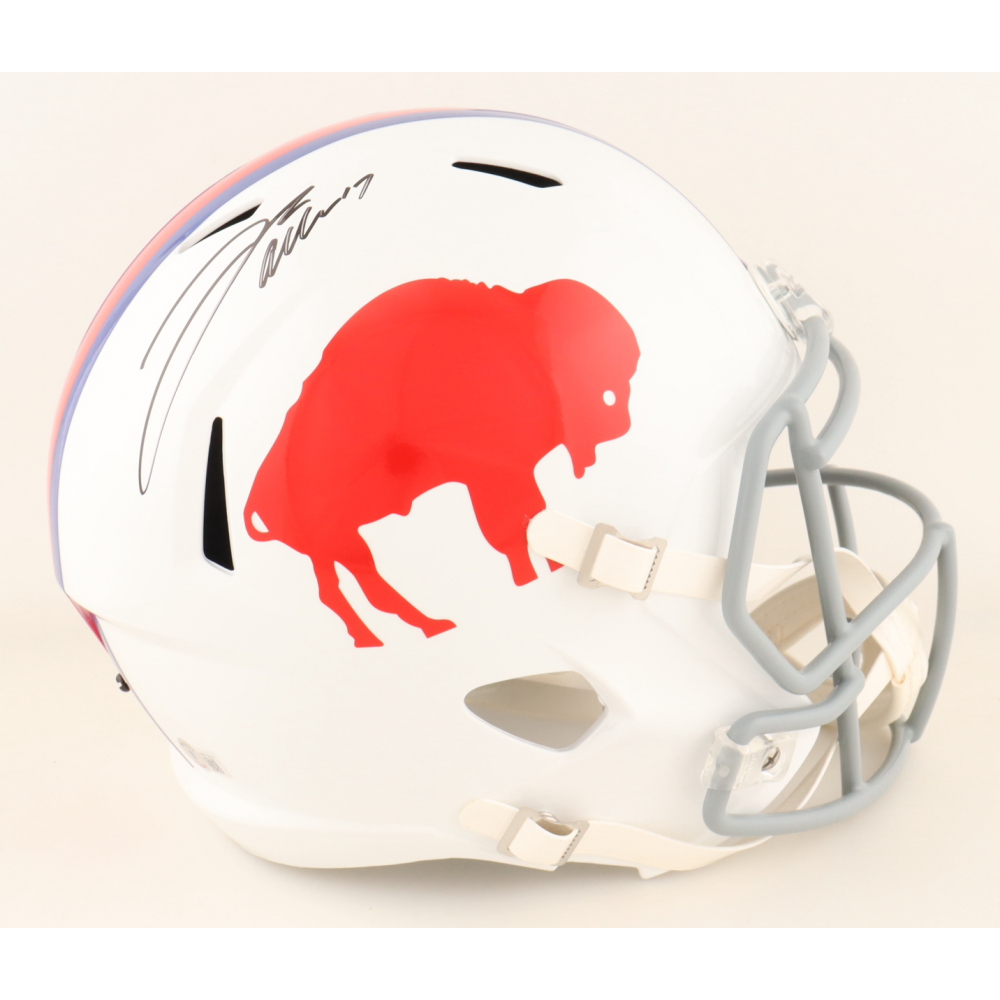 Josh Allen Signed Bills Full Size Throwback Logo Speed Helmet (Beckett ...