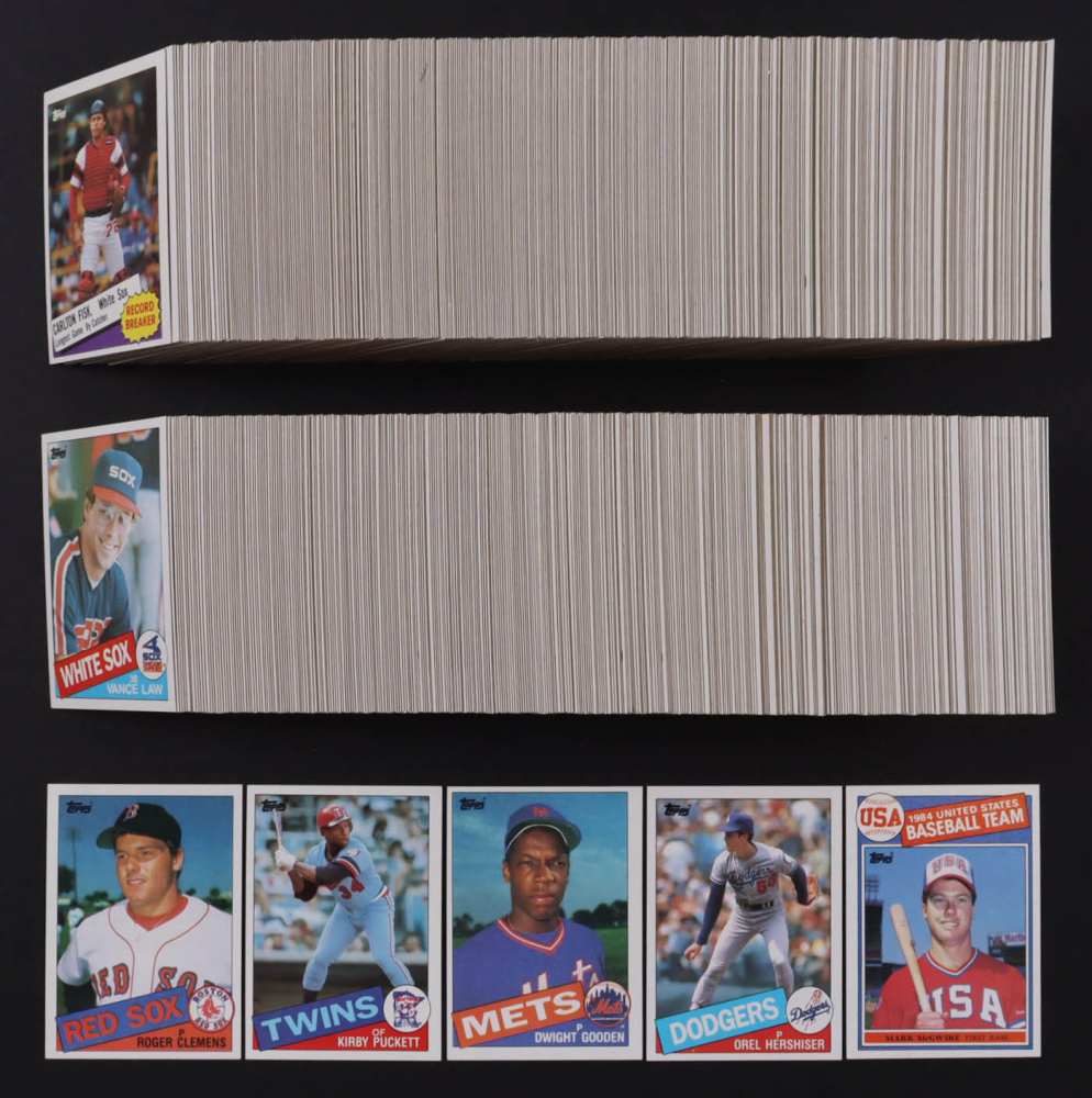 1985 Topps Baseball Complete Set of (792) Cards with Mark McGwire #401 ...