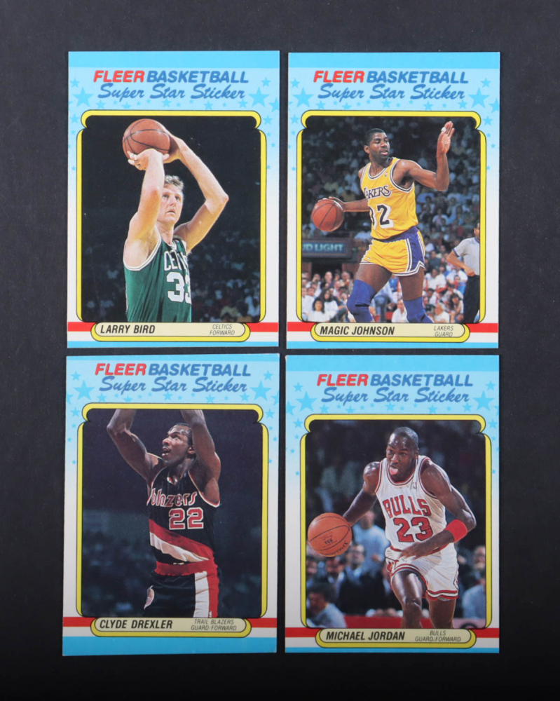 1988-89 Fleer Stickers Basketball Complete Set of (11) Cards with ...