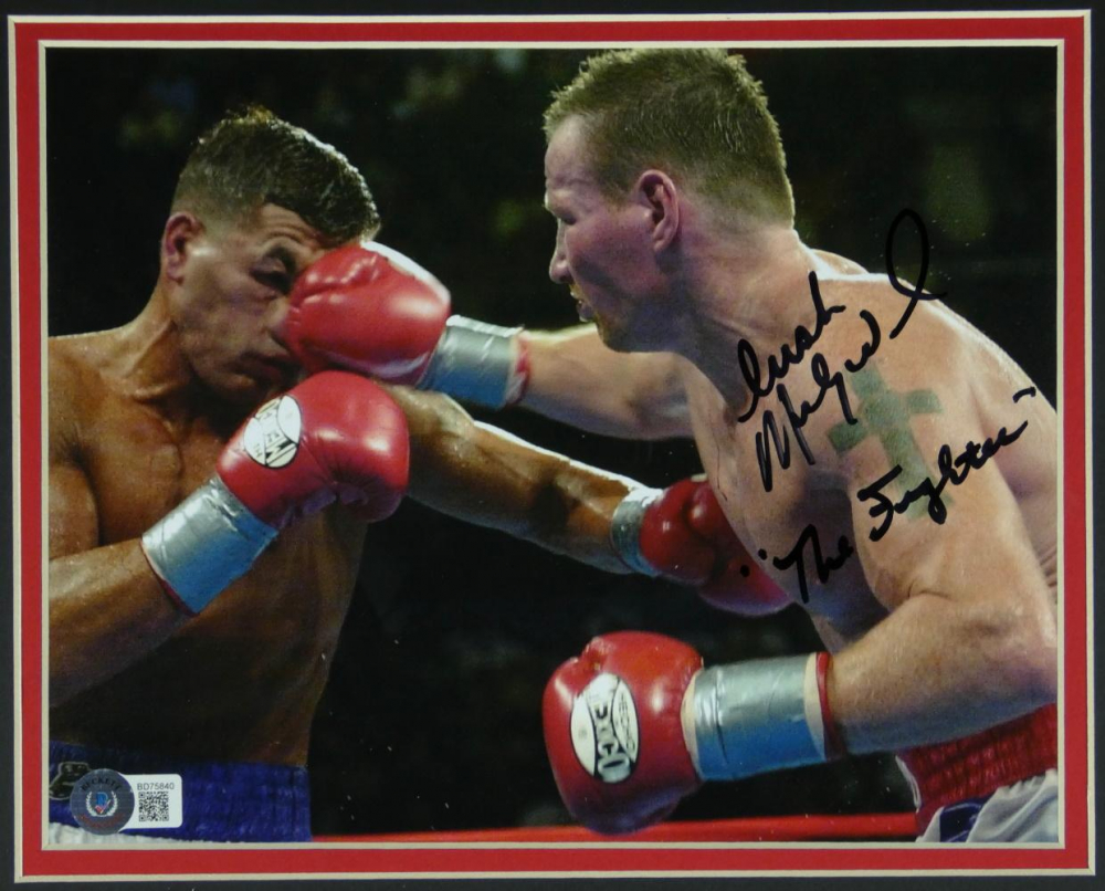 "Irish" Micky Ward Signed Custom Framed Photo Inscribed "The Fighter ...