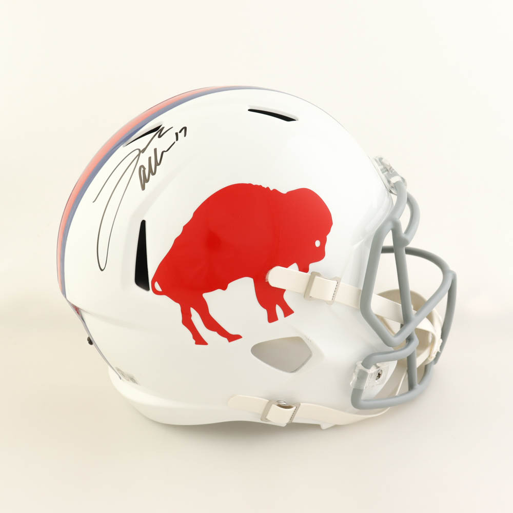 Josh Allen Signed Bills Full Size Throwback Logo Speed Helmet (Beckett ...