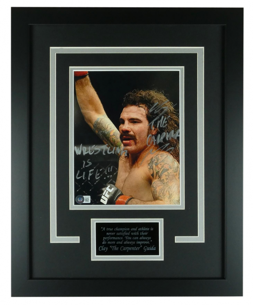Clay "The Carpenter" Guida Signed UFC Custom Framed Photo Display ...