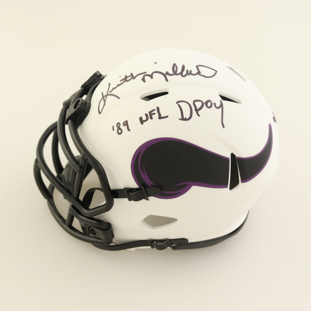Keith Millard Signed Vikings Lunar Eclipse Alternate Speed Mini Helmet ...