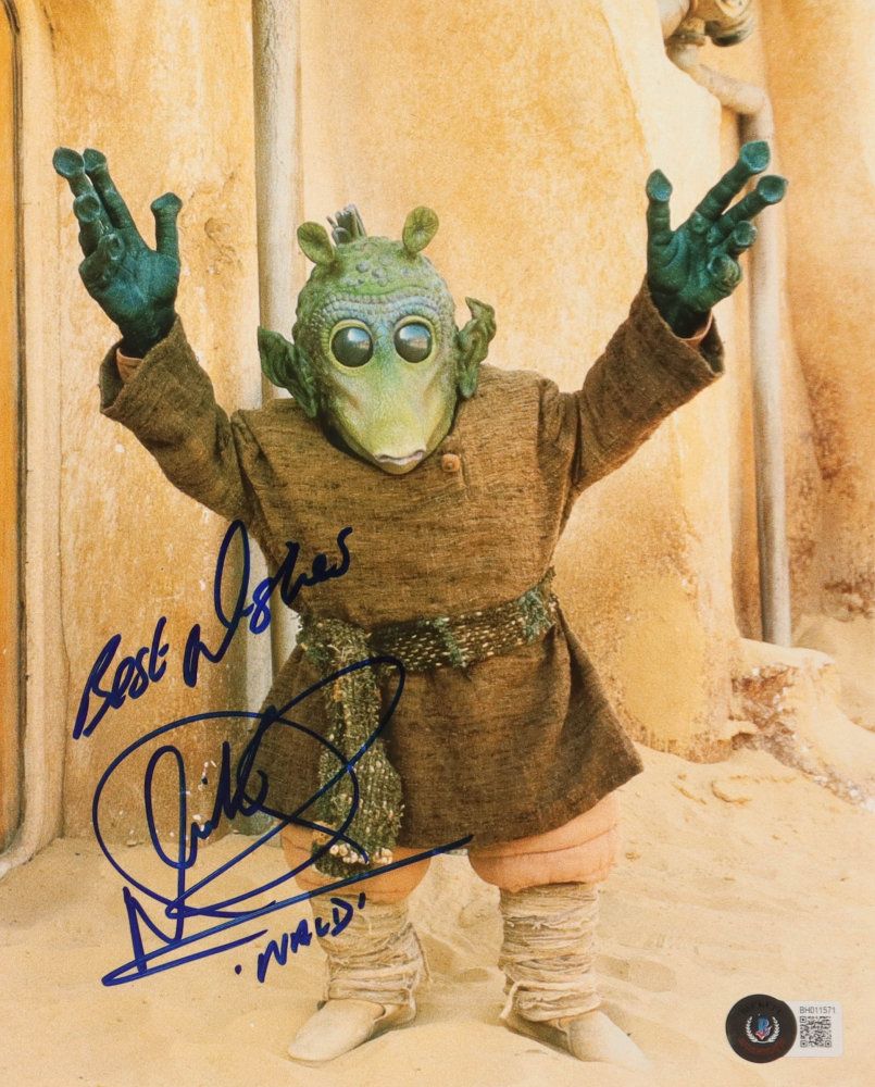 Warwick Davis Signed "Star Wars: Episode I The Phantom Menace" 8x10 ...