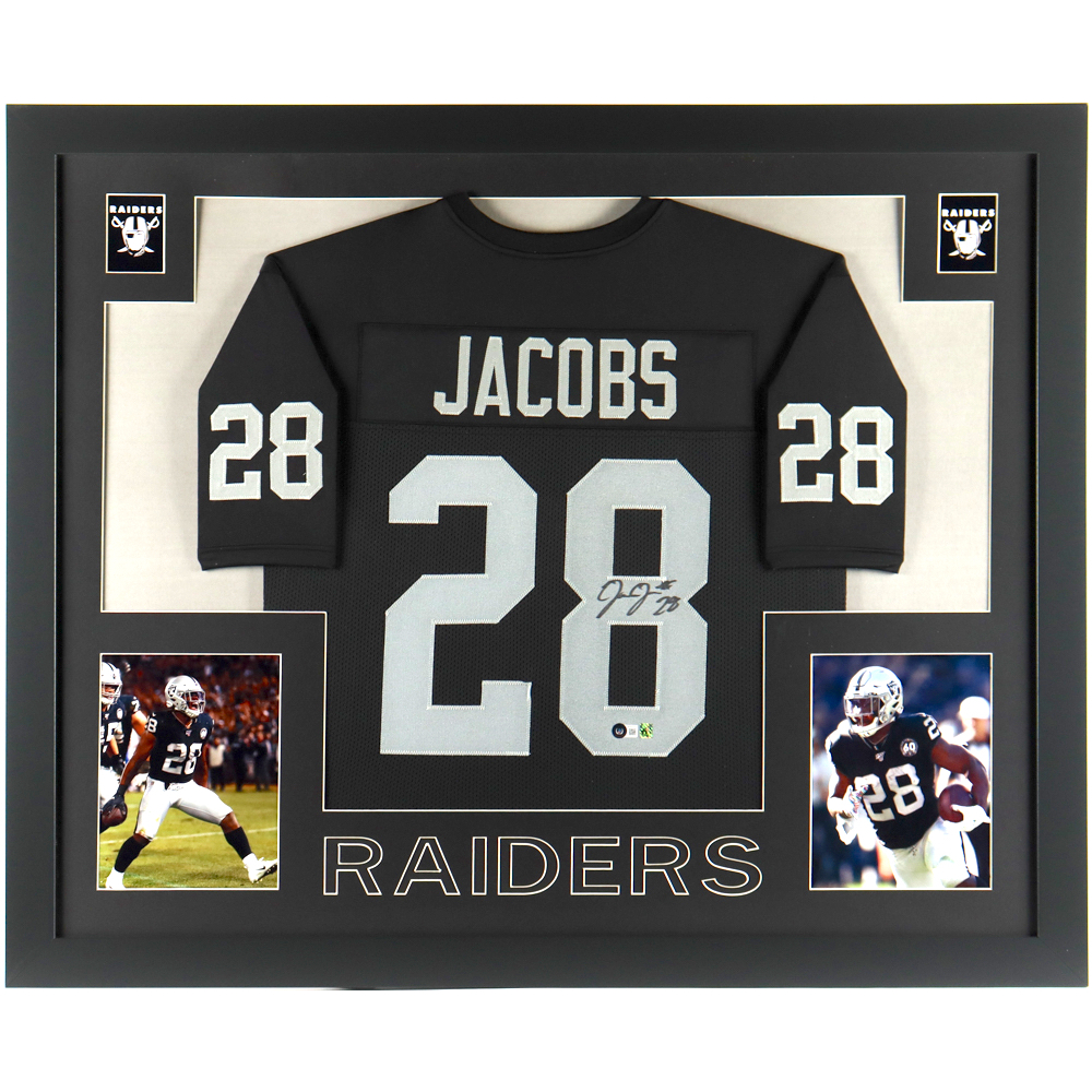 Josh Jacobs Signed Custom Framed Jersey Display (Beckett & Jacobs ...