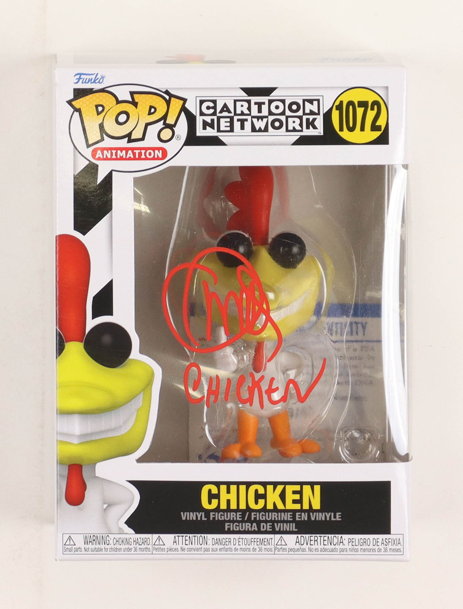 Charlie Adler Signed Pop! Animation "Cow And Chicken" #1072 Chicken ...
