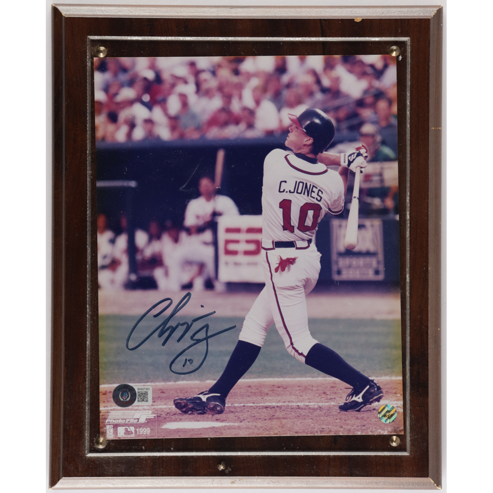 Chipper Jones Signed Braves Custom Plaque (Beckett) | Pristine Auction