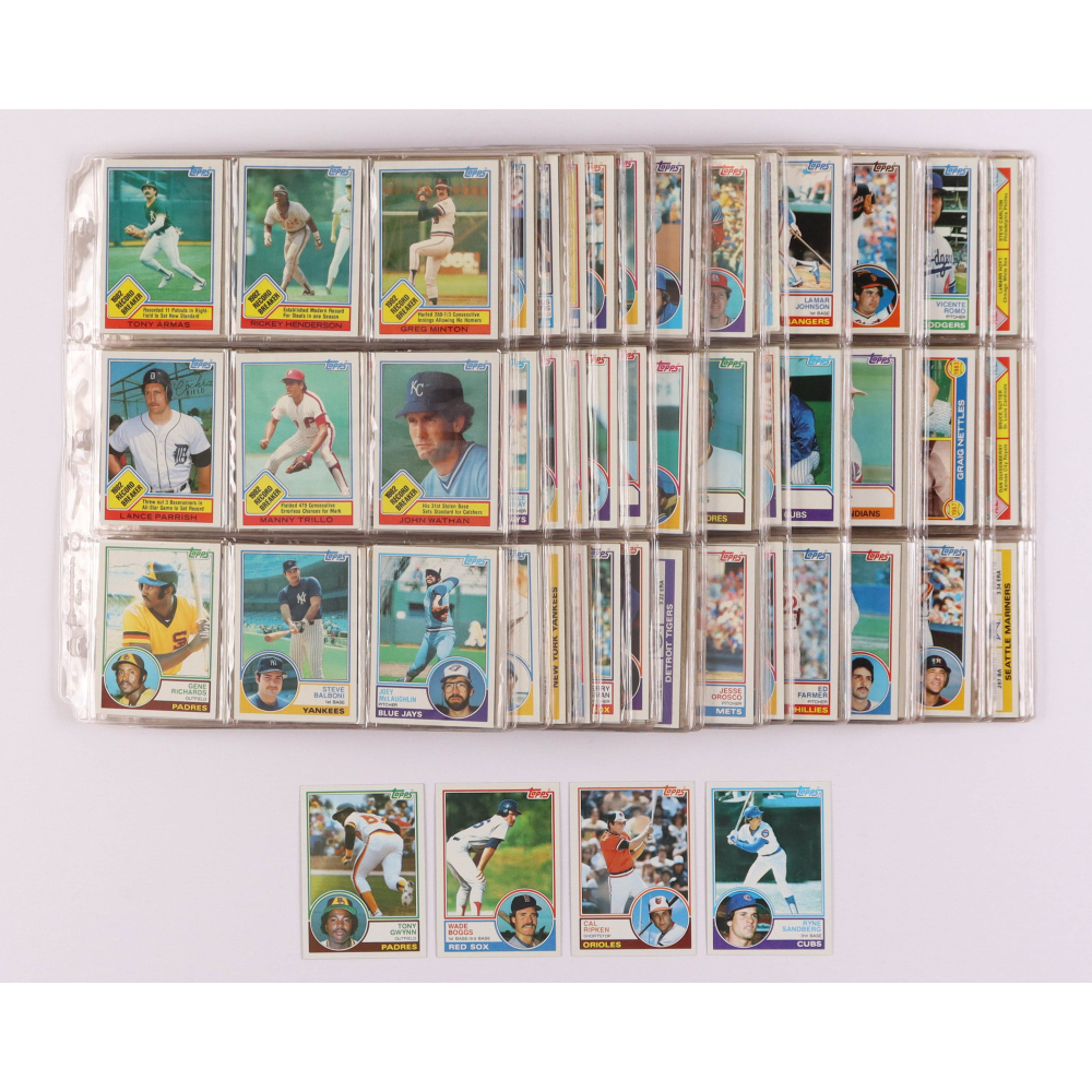 Complete Set Of (792) 1983 Topps Baseball Cards With Tony Gwynn #482 Rc