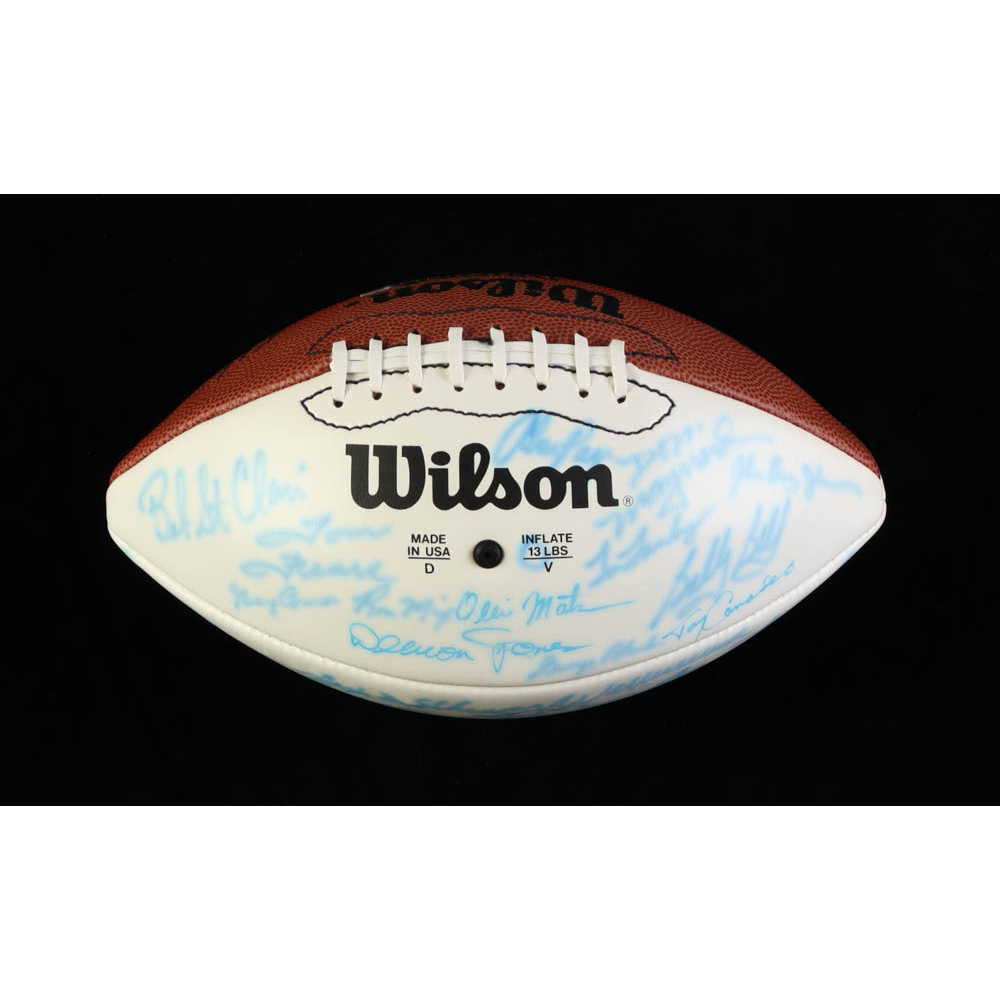 NFL White Panel Football Signed by (43) with Johnny Unitas, Walter ...