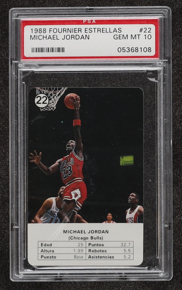 Michael Jordan 1988 Fournier NBA Estrellas #22 (PSA 10) | Pristine Auction