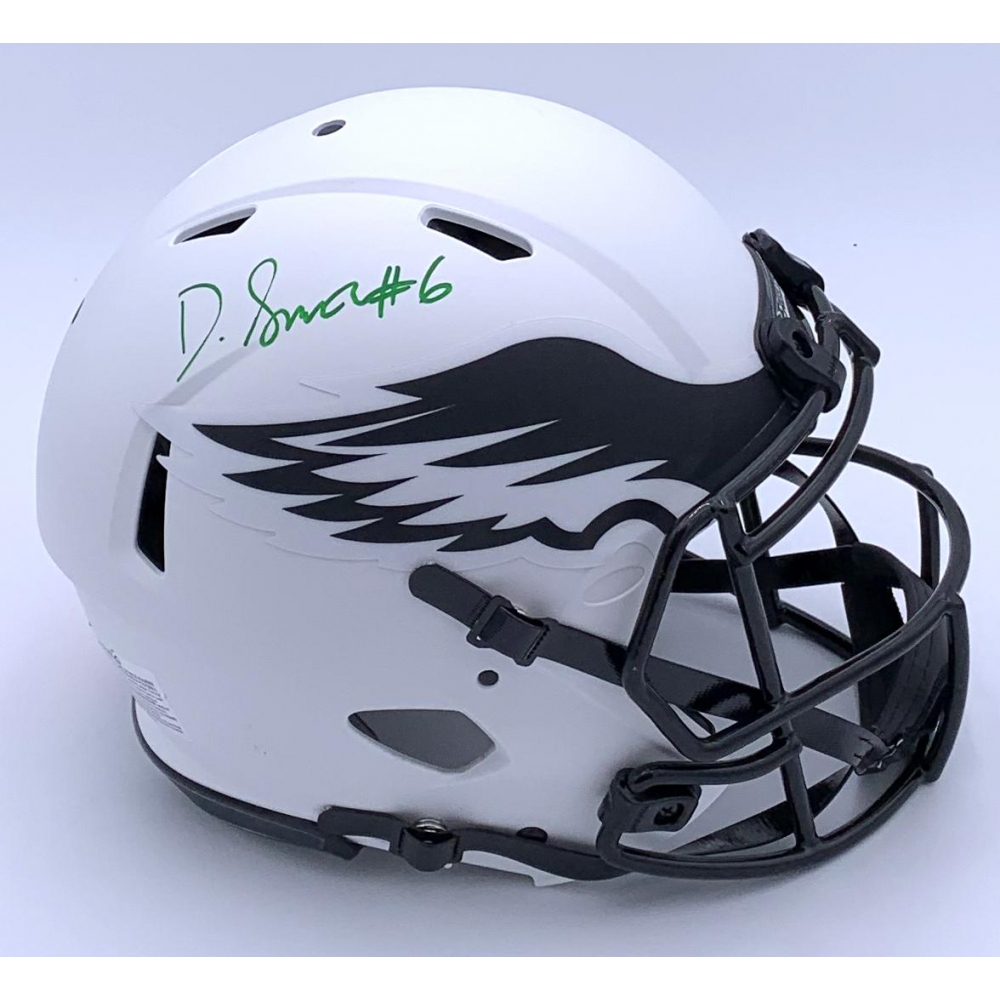 Devonta Smith Signed Eagles Full-Size Authentic On-Field Lunar Eclipse ...