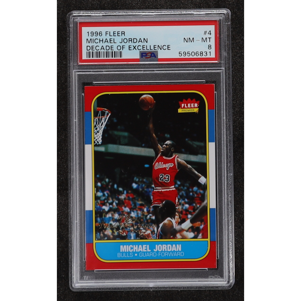 Michael Jordan 1996-97 Fleer Decade of Excellence #4 (PSA 8) | Pristine ...