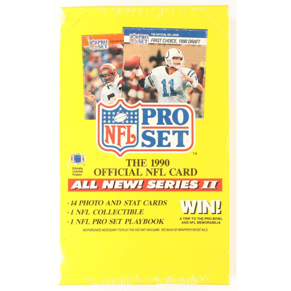 1990 Pro Set Series 2 Football Wax Box with (36) Packs | Pristine Auction