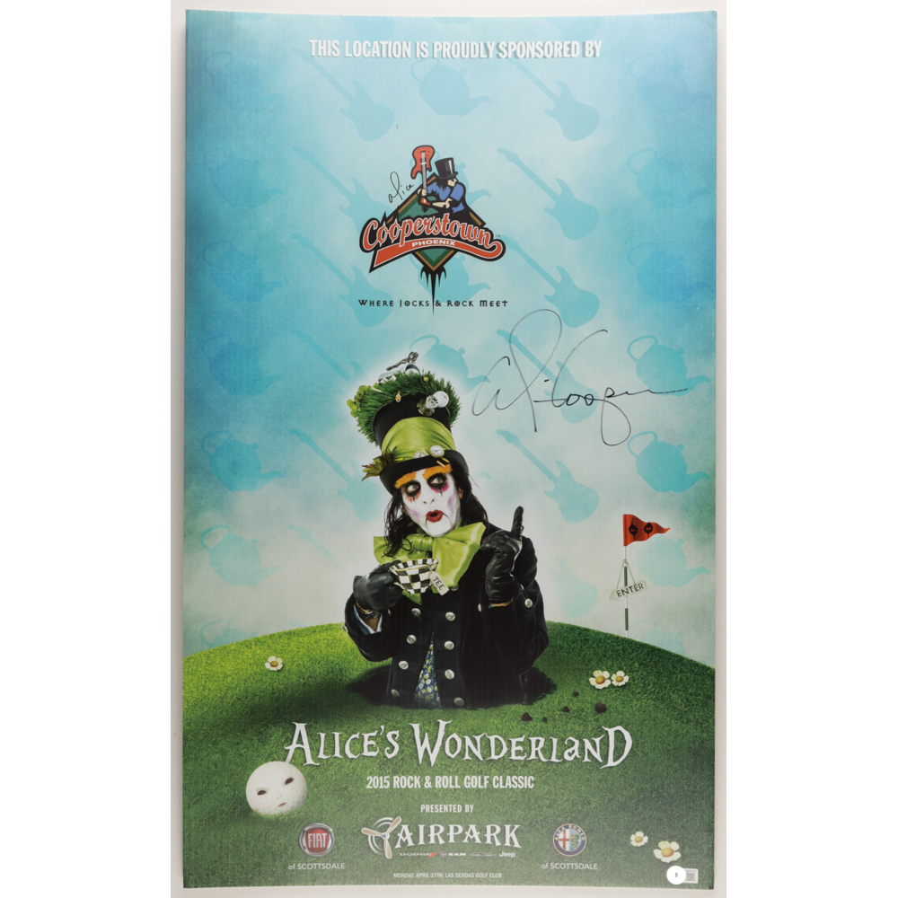 Alice Cooper Signed "Alice's Wonderland" 18x20 Poster (Beckett ...