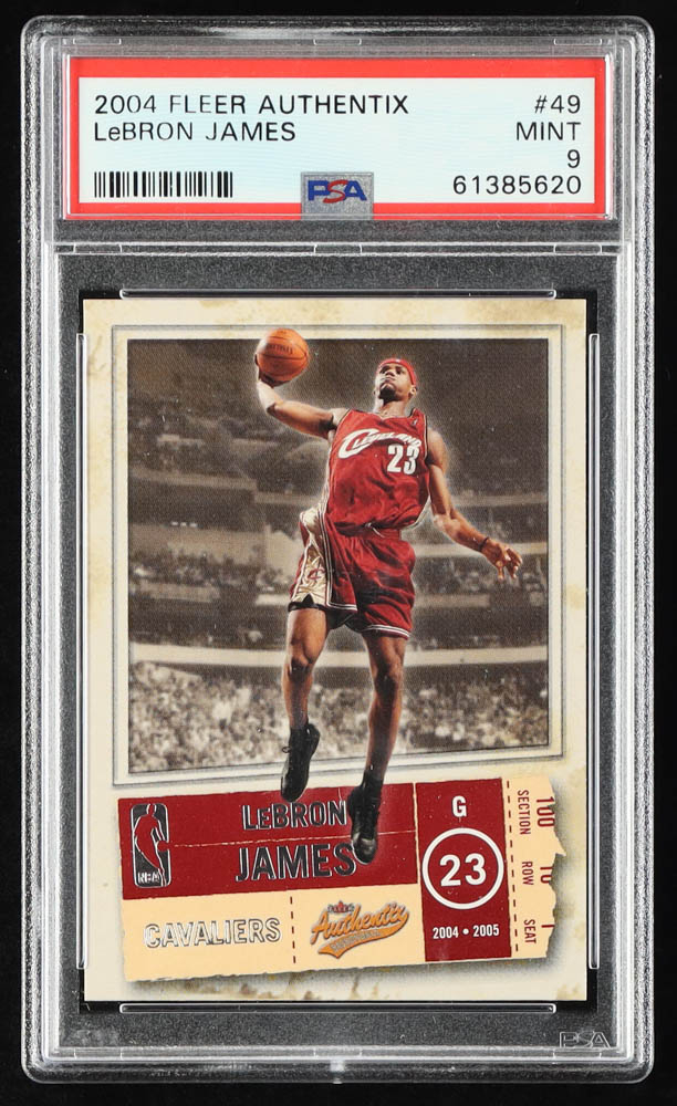 LeBron James 2004-05 Fleer Authentix #49 (PSA 9) | Pristine Auction