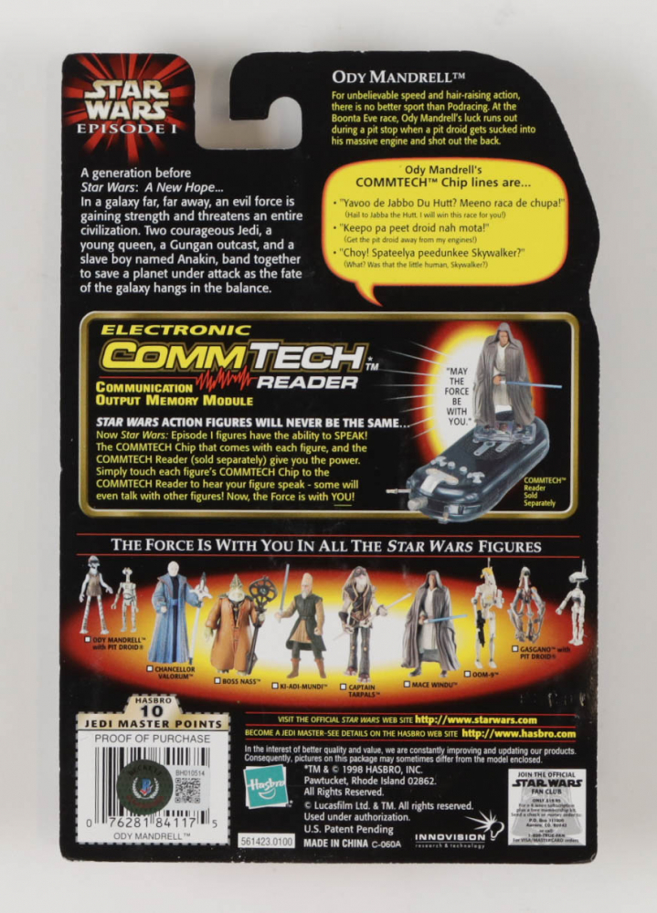 Matthew Wood Signed "STAR WARS: Episode I" Odd Mandrell Action Figure ...