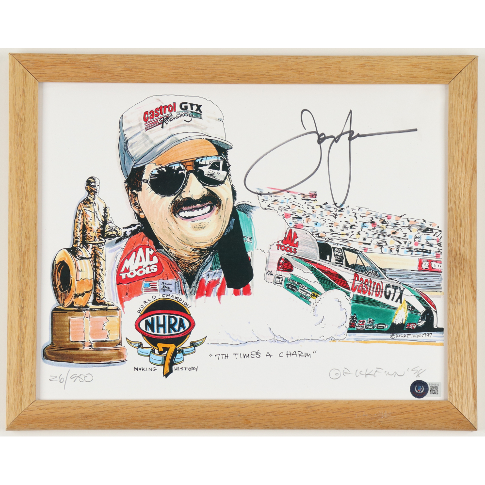 John Force Signed NASCAR Custom Framed Photo (Beckett) | Pristine Auction