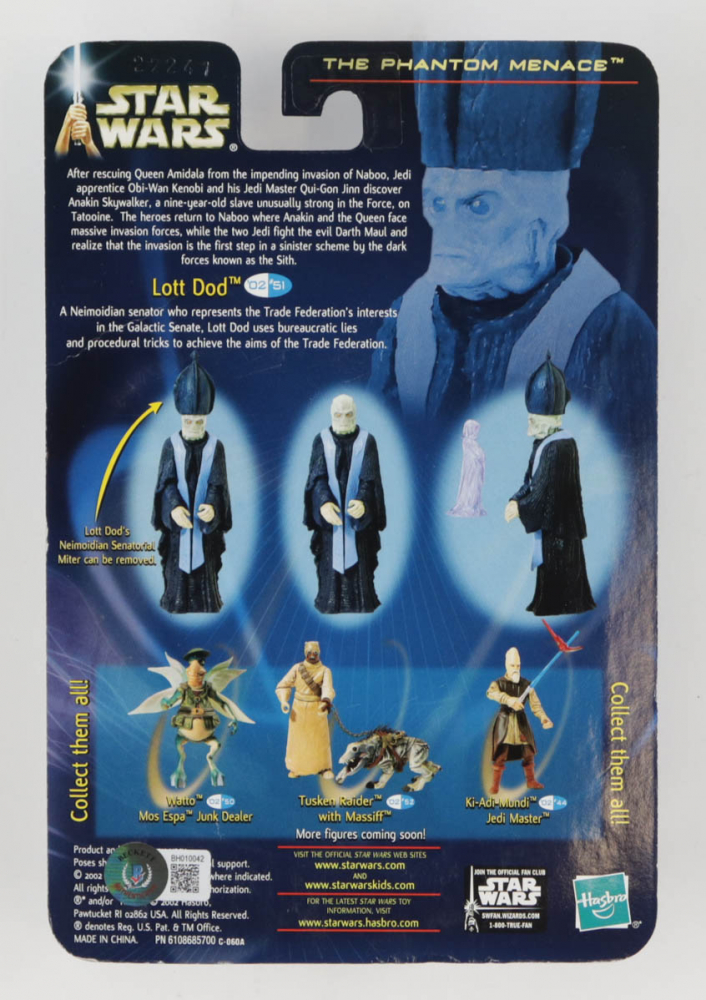 Alan Ruscoe Signed "STAR WARS: The Phantom Menace" Lott Dod Action ...