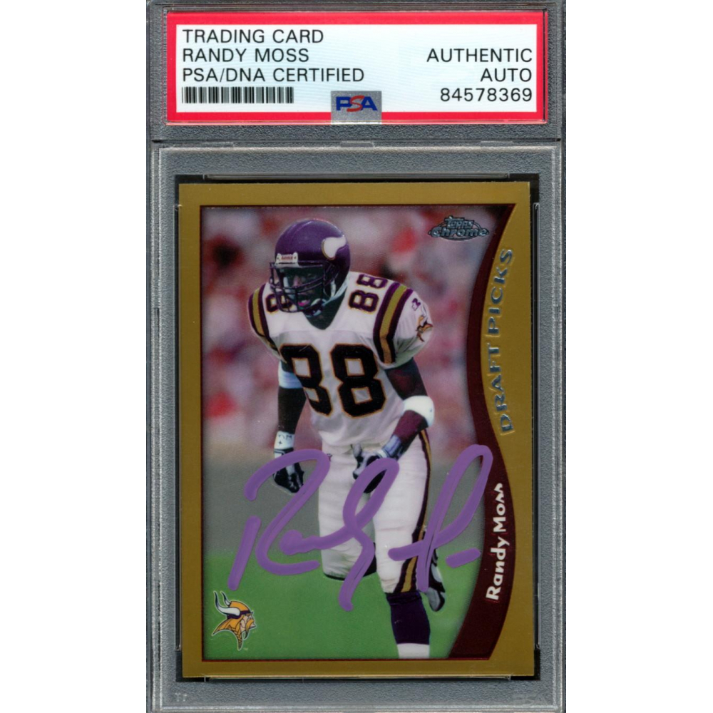 Randy Moss Signed 1998 Topps Chrome #35 RC (PSA) | Pristine Auction