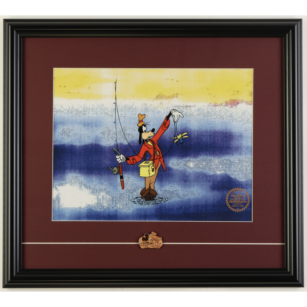 Disney "How to Fish" LE Custom Framed Animation Serigraph Cel with ...