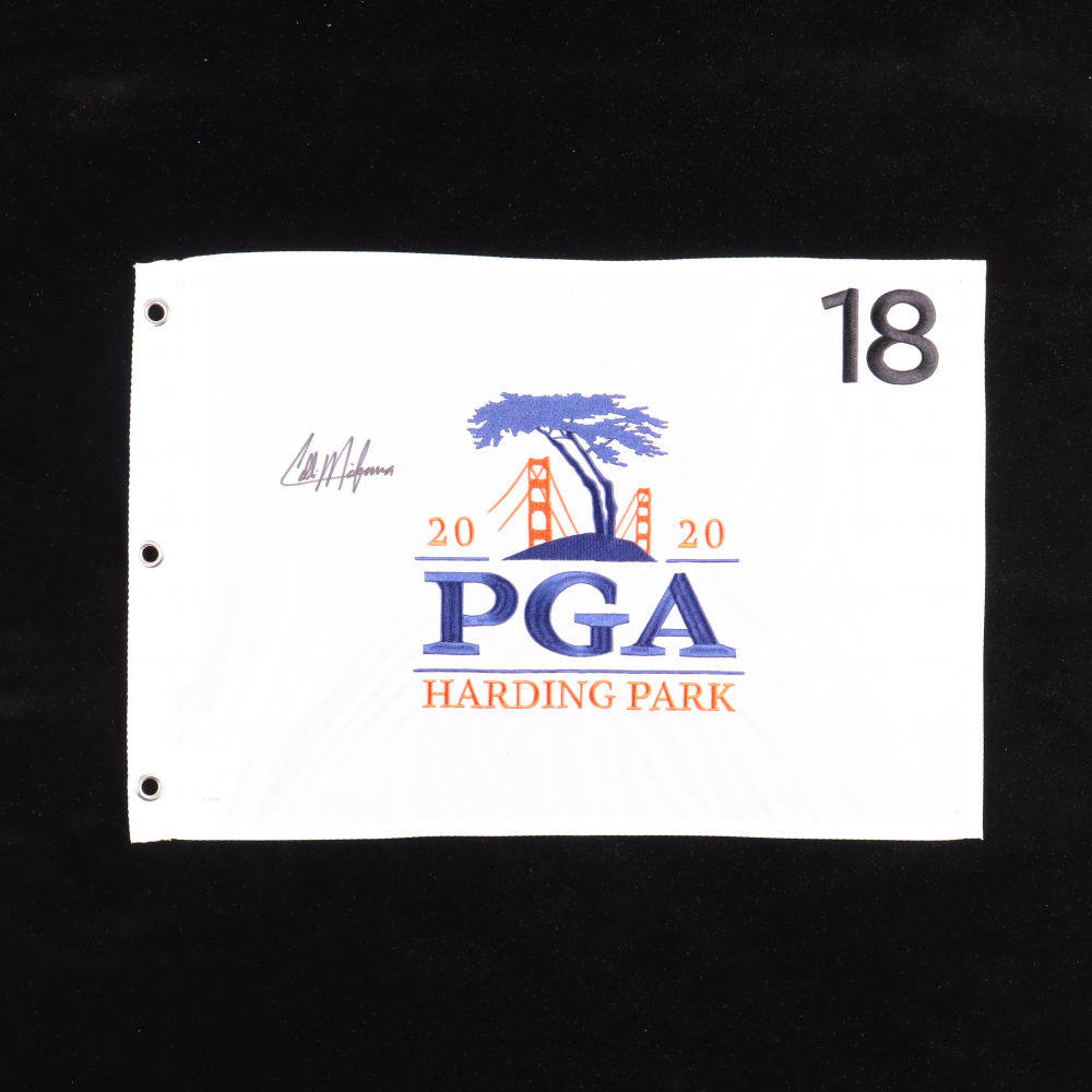 Collin Morikawa Signed 2020 PGA Harding Park Golf Pin Flag (JSA ...