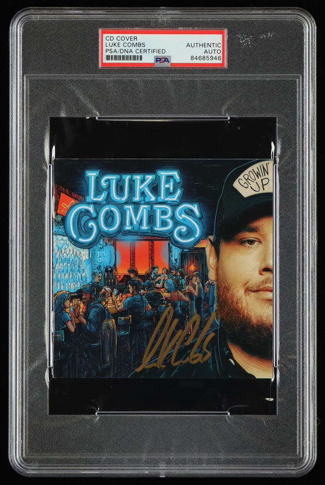 Luke Combs Signed "Growin Up" CD Cover (PSA) | Pristine Auction