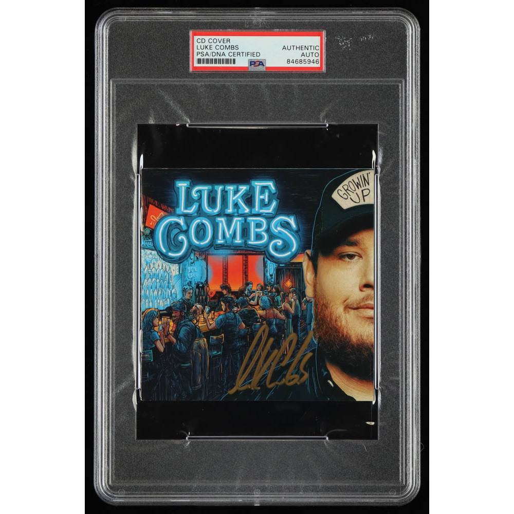 Luke Combs Signed "Growin Up" CD Cover (PSA) | Pristine Auction