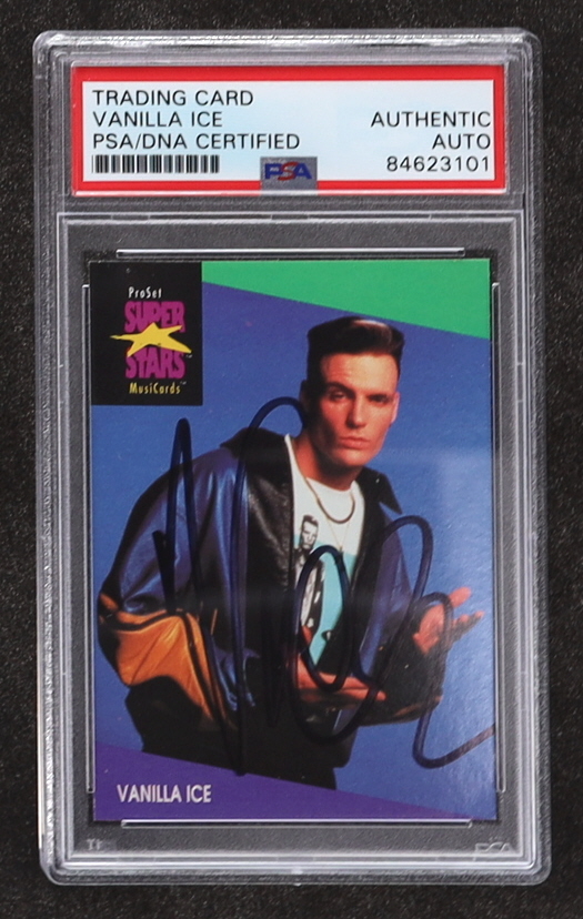 Vanilla Ice Signed 1991-92 Superstars MusiCards #145 (PSA) | Pristine ...