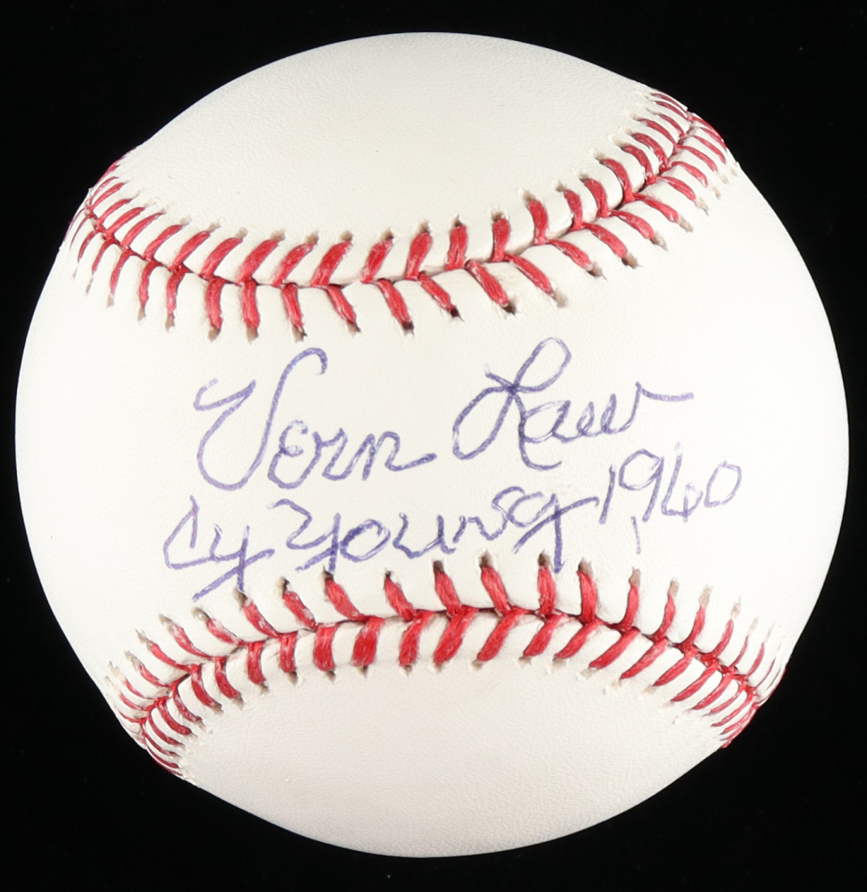 Vern Law Signed OML Baseball Inscribed "Cy Young 1960" (TriStar ...