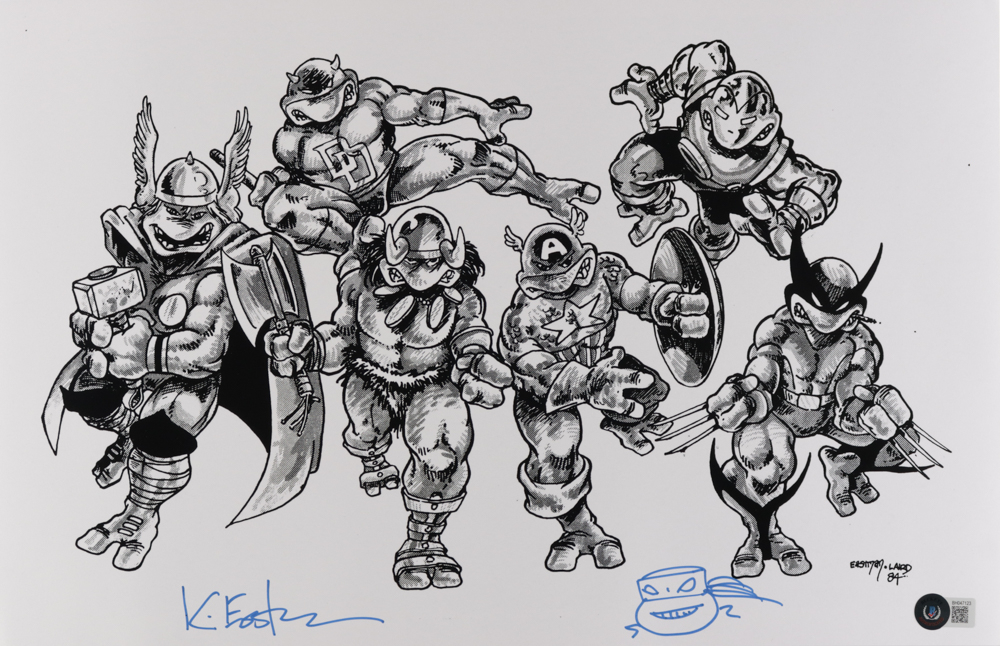 Kevin Eastman Signed "Teenage Mutant Ninja Turtles" 11x17 Lithograph ...