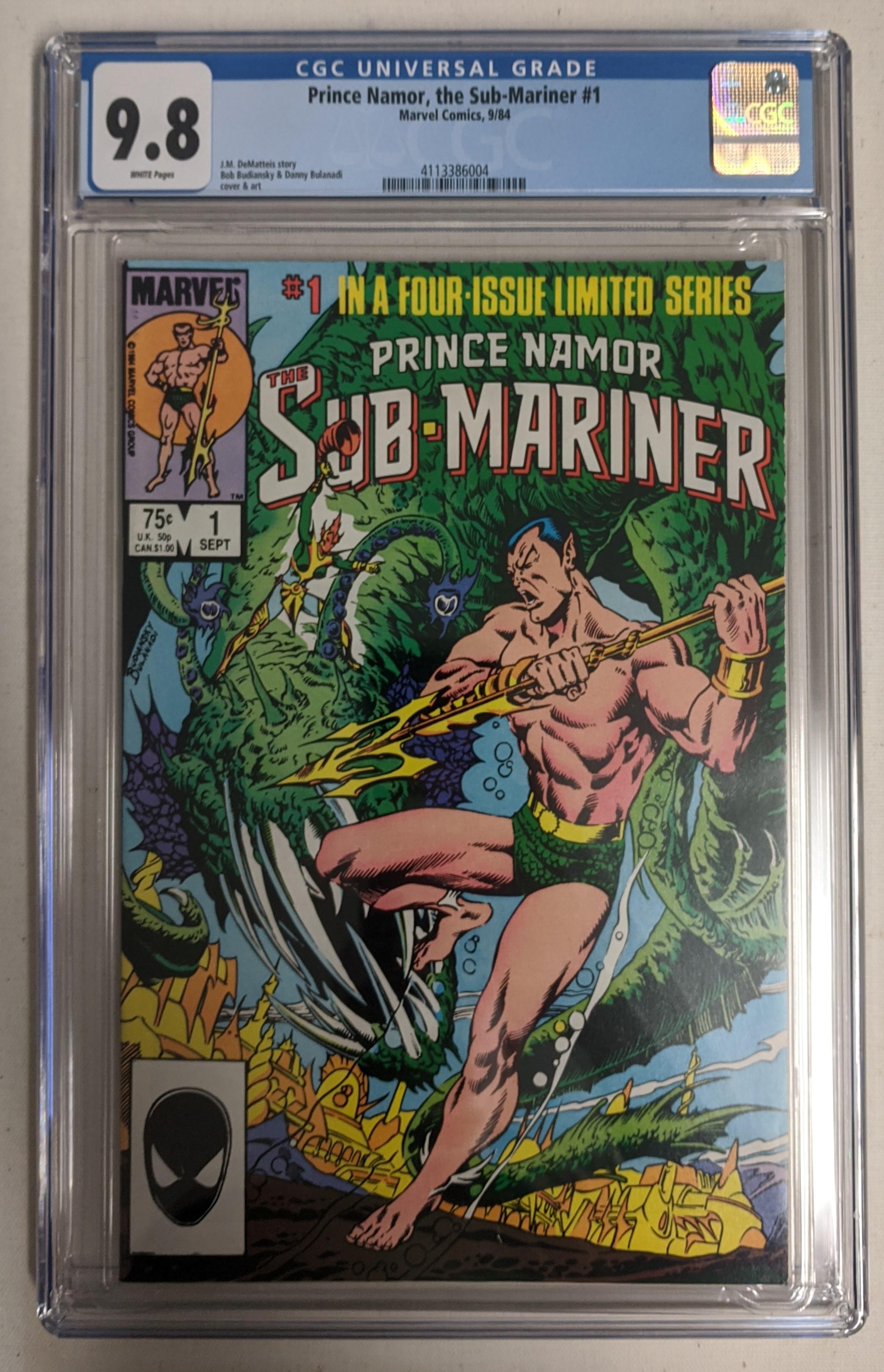 1984 "Prince Namor, The Sub-Mariner" Issue #1 Marvel Comic Book (CGC 9. ...