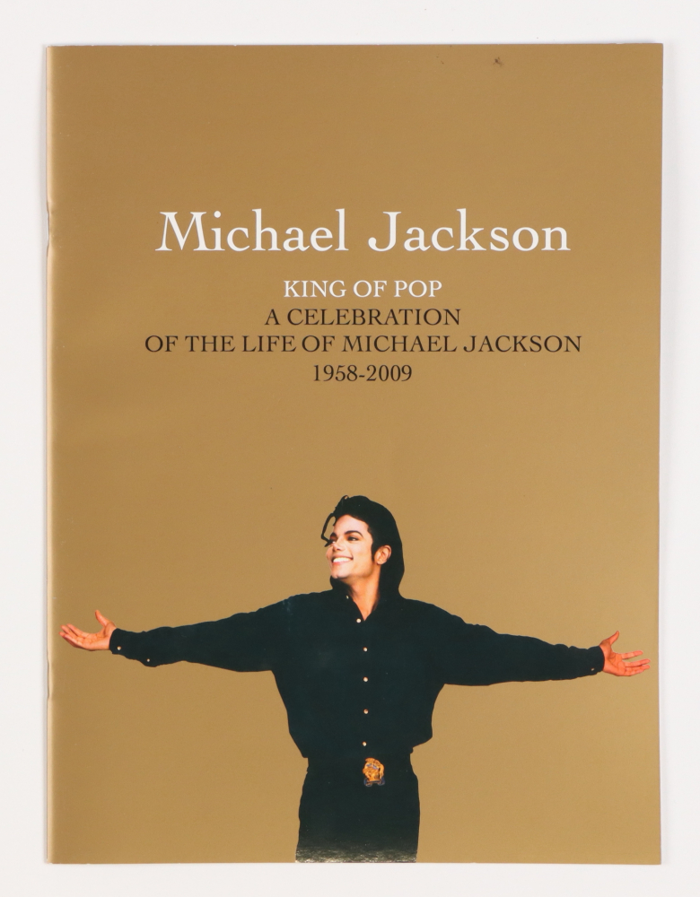 Original Michael Jackson "Celebration of Life" VIP Funeral Program ...
