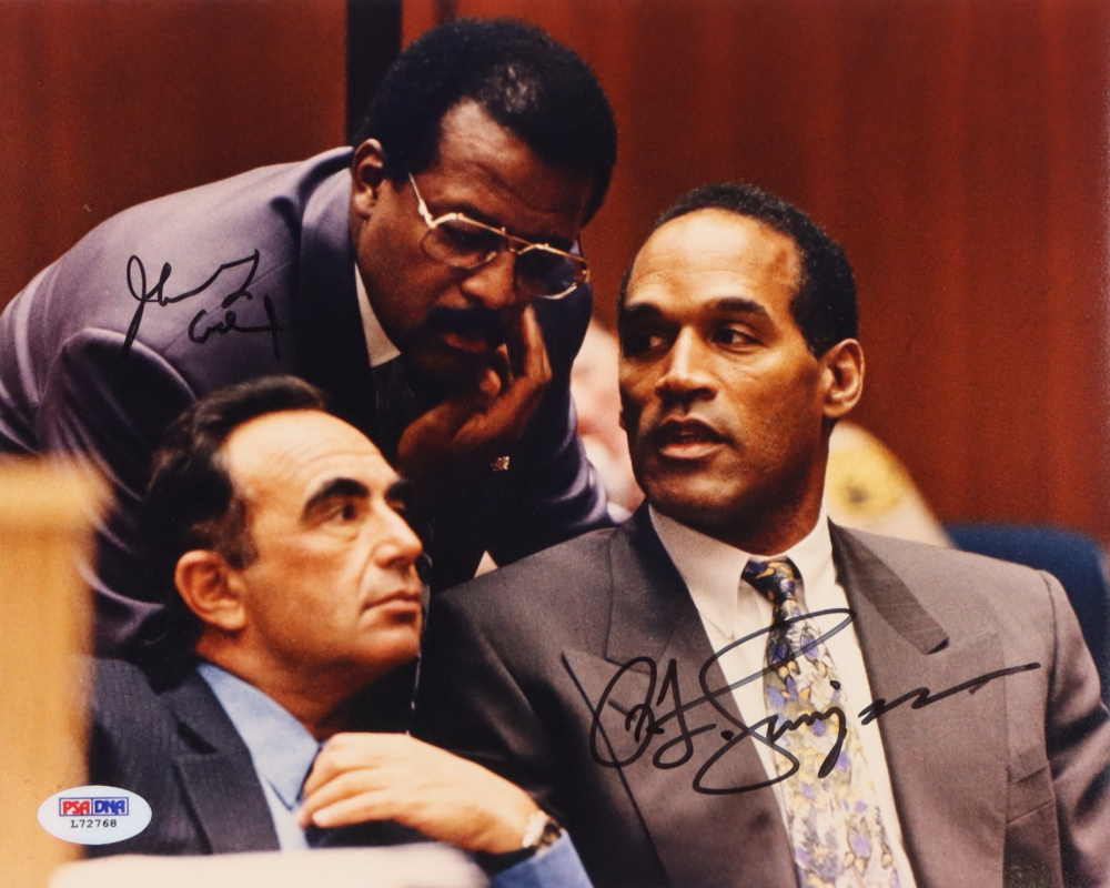 O.J. Simpson & Johnnie Cochran Signed 8x10 Photo (PSA) | Pristine Auction