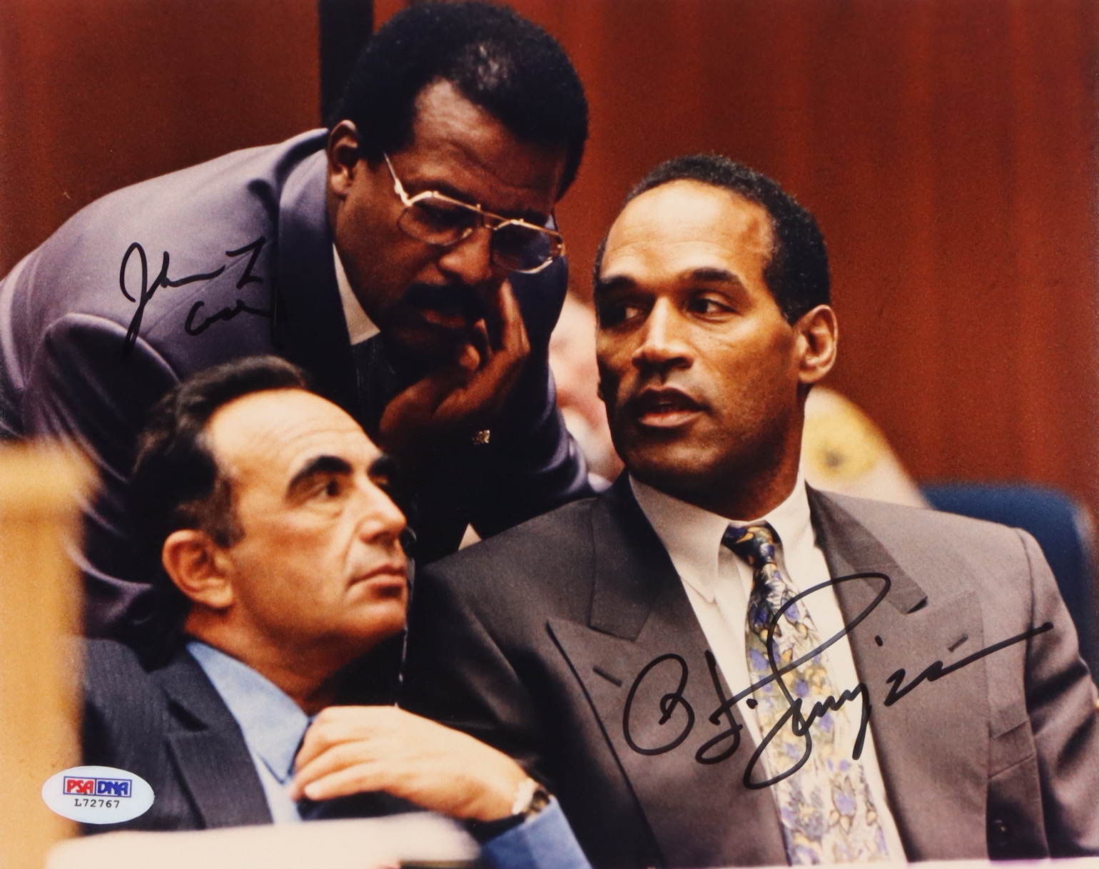 O.J. Simpson & Johnnie Cochran Signed 8x10 Photo (PSA) | Pristine Auction