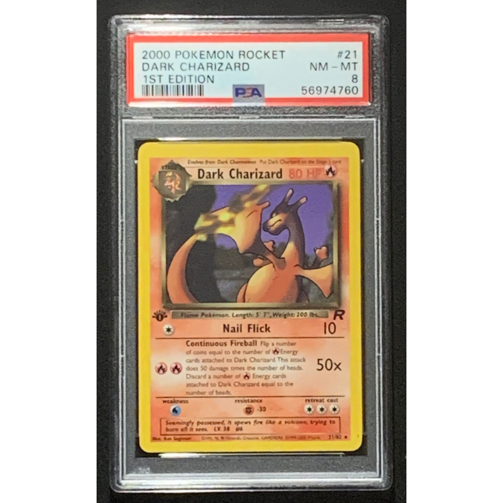 Dark Charizard 2000 Pokemon Team Rocket #21 (PSA 8) | Pristine Auction