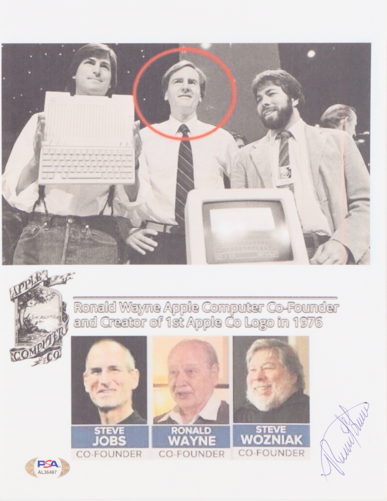 Ronald Wayne Signed 8x12 Photo (PSA) | Pristine Auction