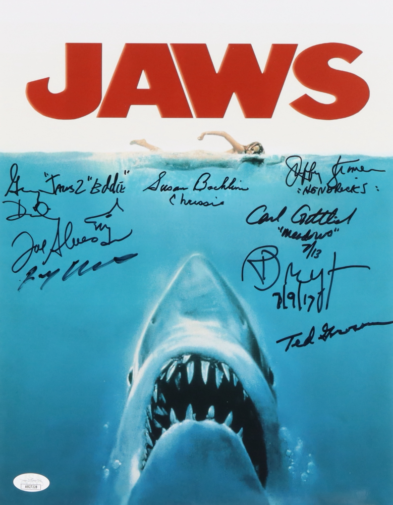 "Jaws" 11x14 Photo Cast-Signed by (8) with Richard Dreyfuss, Susan ...