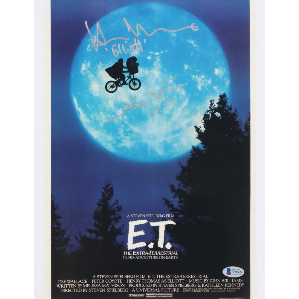 Matthew De Meritt & Henry Thomas Signed "E.T." 11x14 Photo Inscribed ...