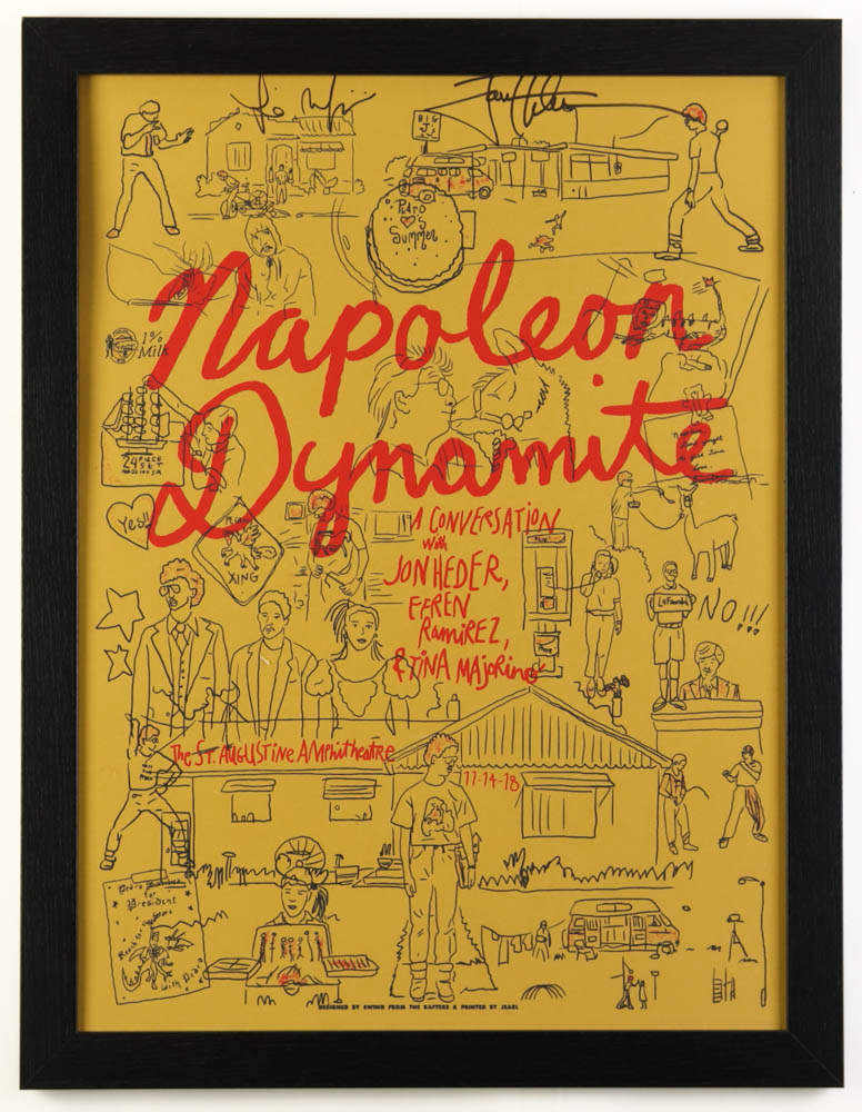 Jon Heder & Tina Majorino Signed Custom Framed "Napoleon Dynamite ...