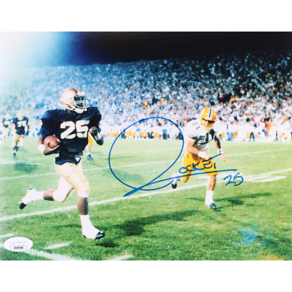 Raghib "Rocket" Ismail Signed Notre Dame Fighting Irish 8x10 Photo (JSA ...
