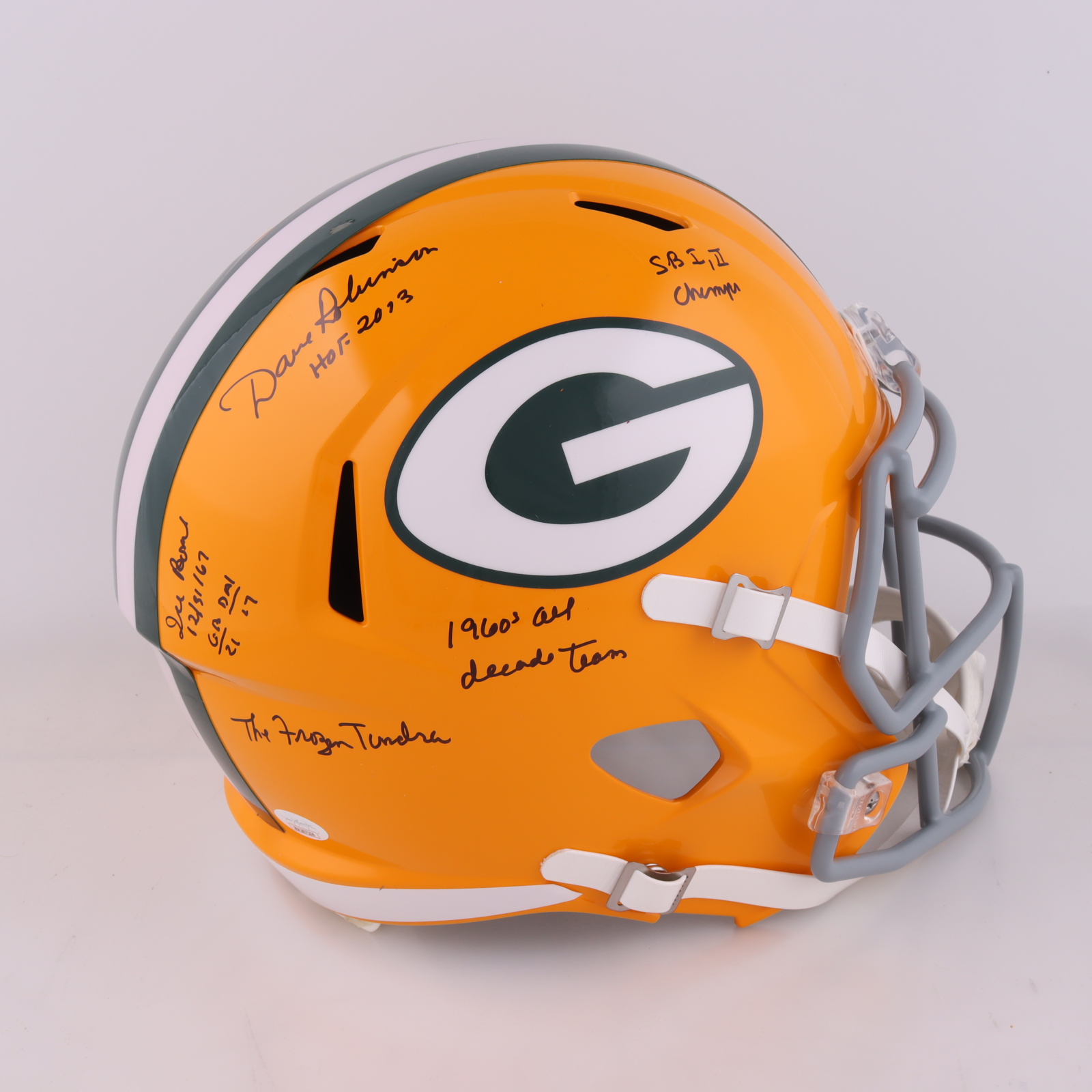 Dave Robinson Signed Packers Full Size Speed Helmet with Multiple ...