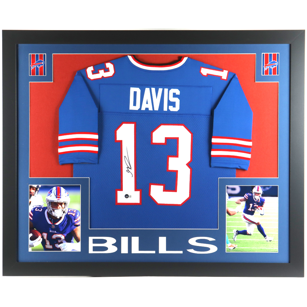 Gabe Davis Signed Custom Framed Jersey Display (Beckett) | Pristine Auction