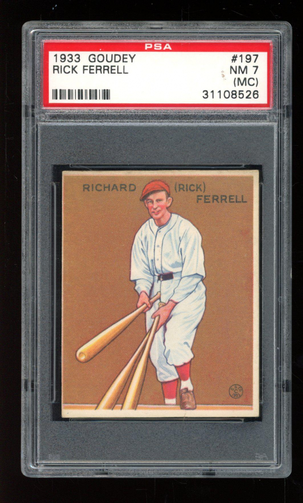 Rick Ferrell 1933 Goudey #197 (PSA 7) (MC) | Pristine Auction