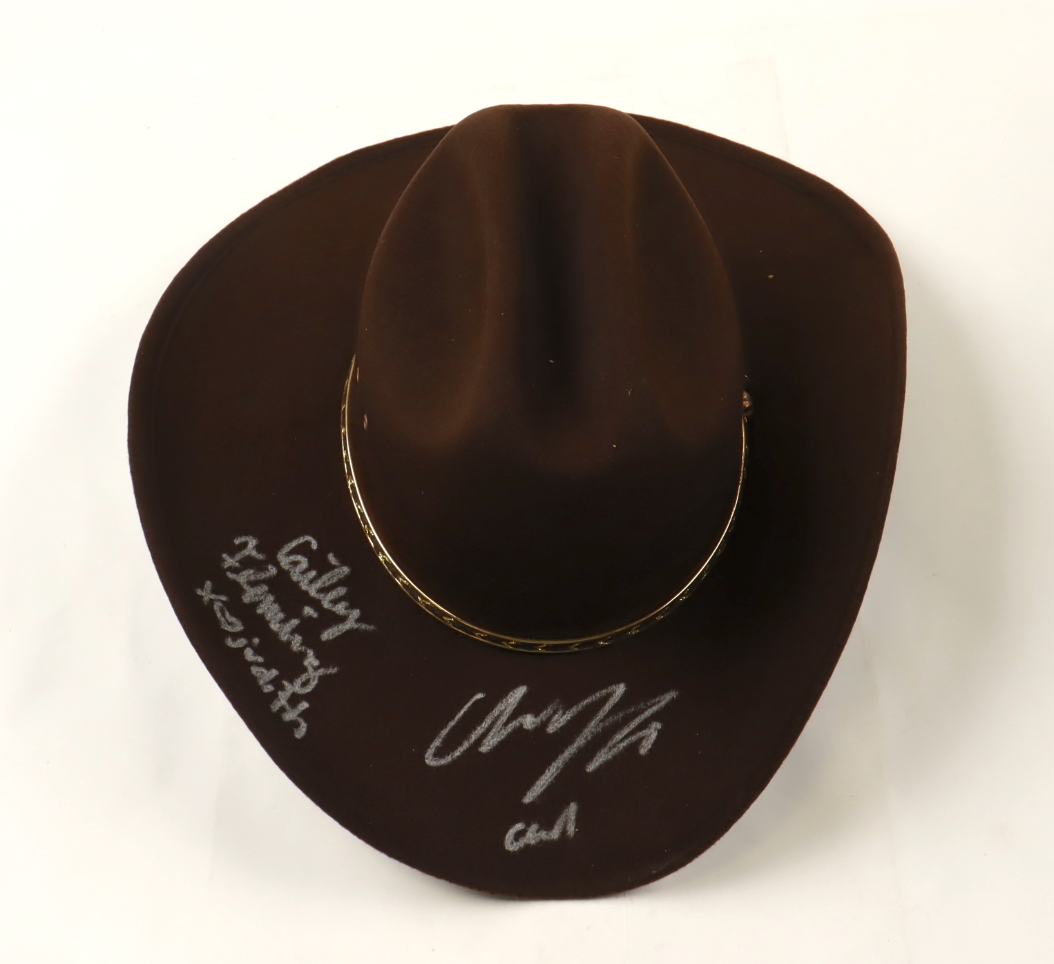 Chandler Riggs & Cailey Fleming Signed "The Walking Dead" Sheriff Hat ...