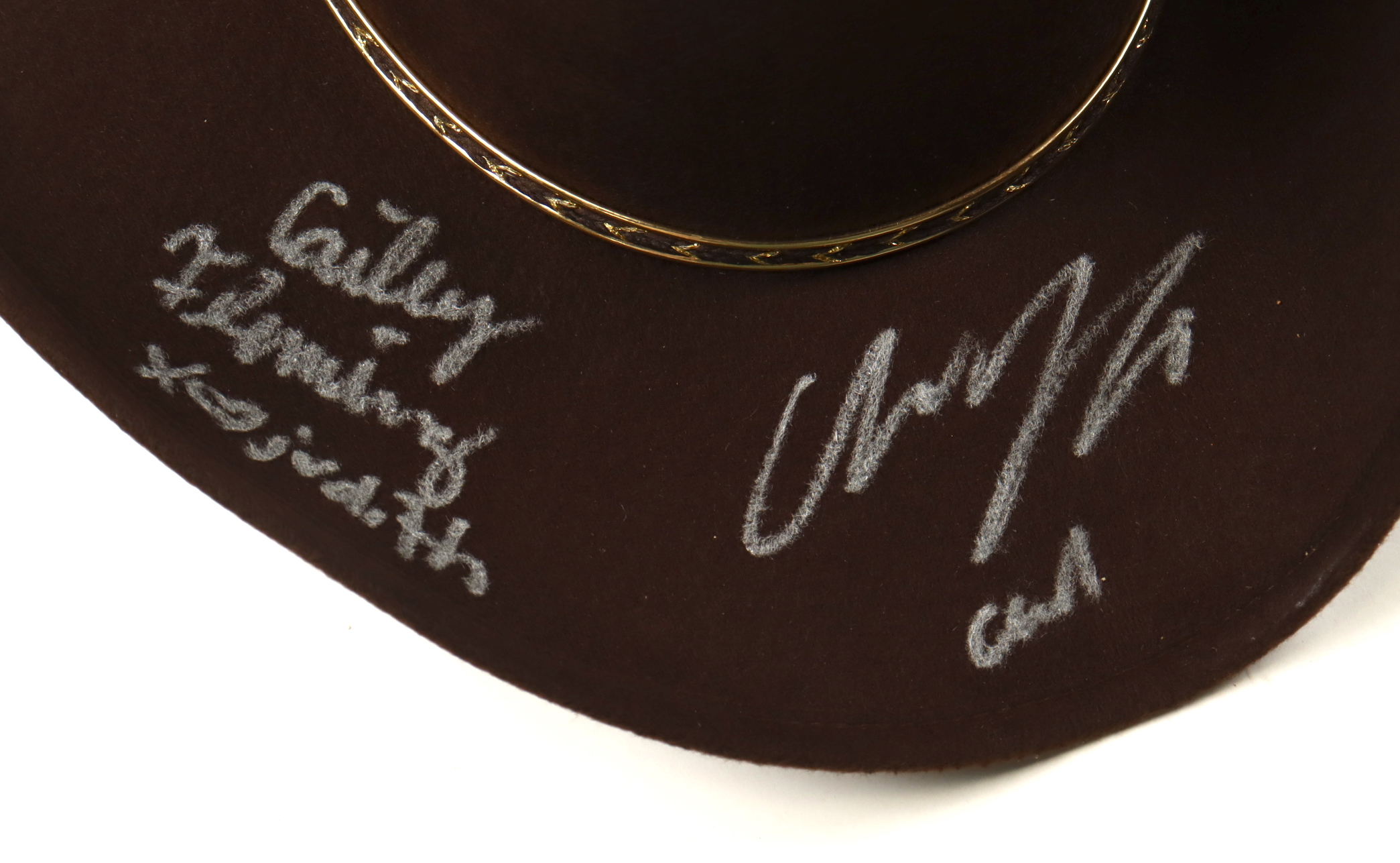 Chandler Riggs & Cailey Fleming Signed "The Walking Dead" Sheriff Hat ...