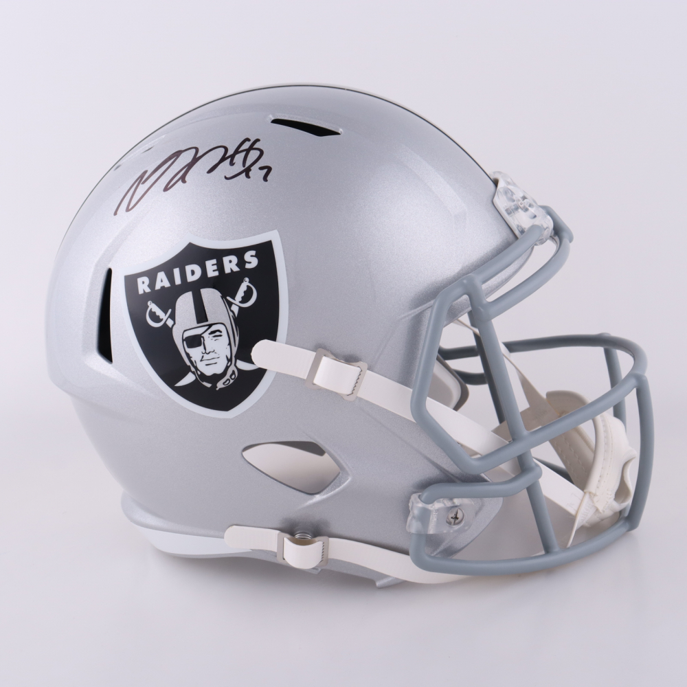 Davante Adams Signed Raiders Full-Size Speed Helmet Inscribed "Raider ...