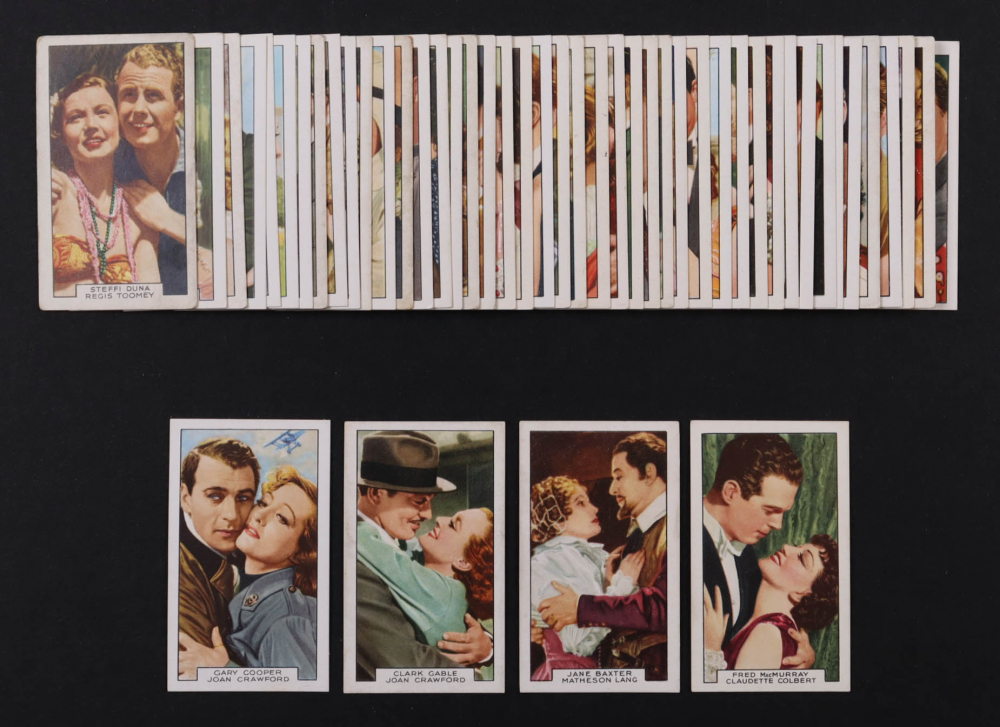 1935 Gallaher "Film Partners" Complete Set of (48) Cigarette Cards with ...