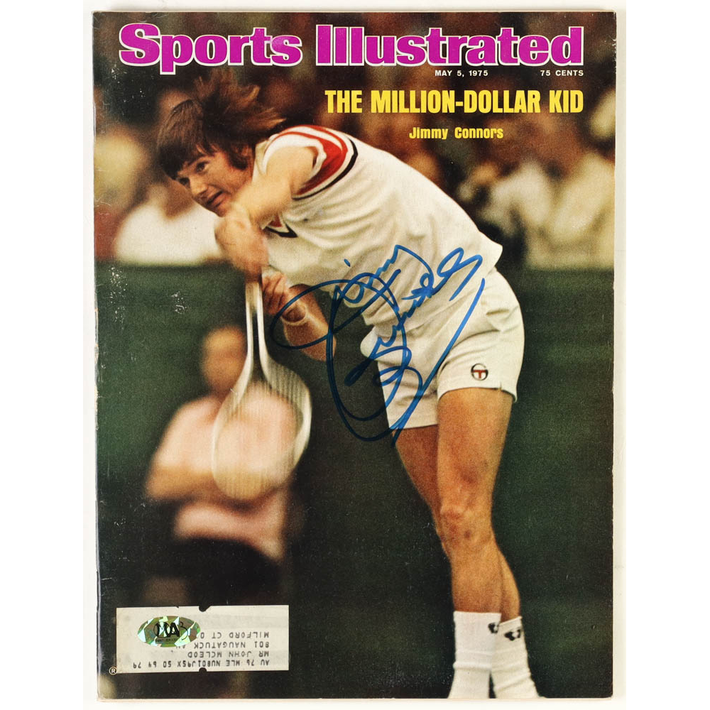 Jimmy Connors Signed 1975 Sports Illustrated Magazine (MAB) | Pristine ...