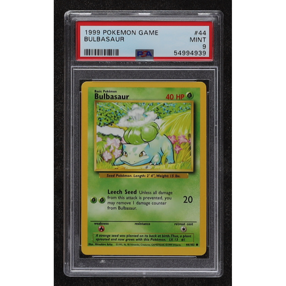 Bulbasaur 1999 Pokemon Base Unlimited #44 (PSA 9) | Pristine Auction